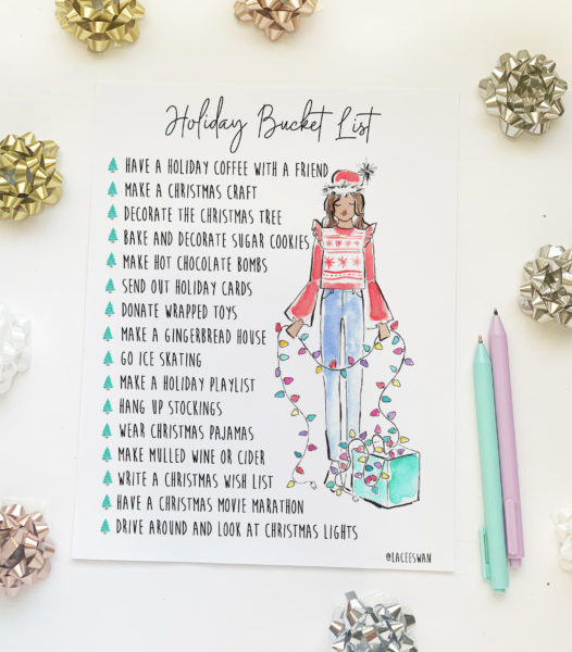 Free Printable Holiday Bucket List - Lacee SwanLacee Swan